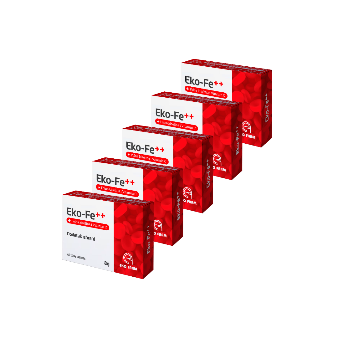 Gvožđe Eko-Fe++ 5X bundle | Eko-Farm, online kupovina GoBloom dijetetski suplementi